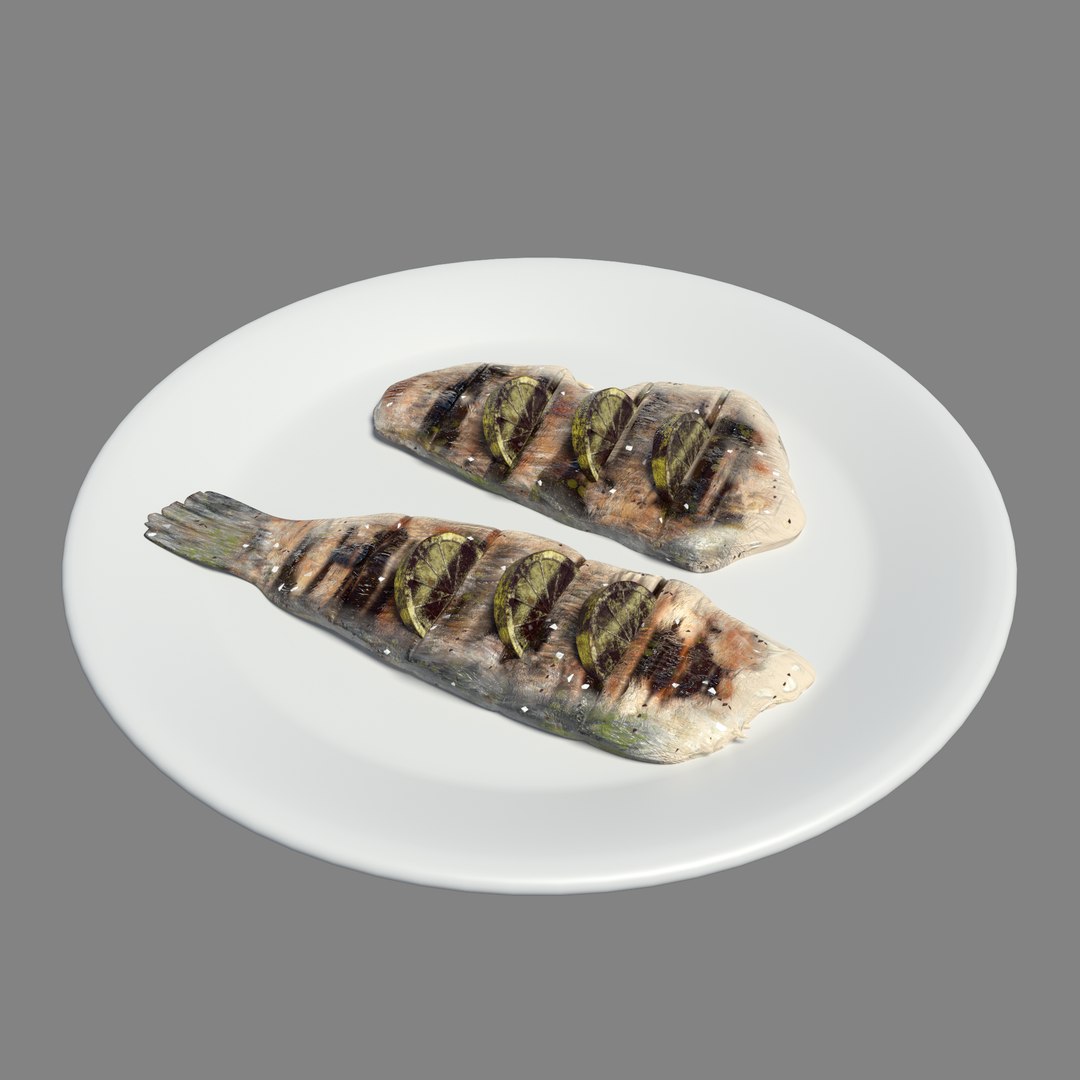 Fish And Veggies Food 3D - TurboSquid 2039024