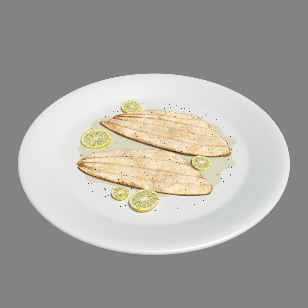 Fish And Veggies Food 3D - TurboSquid 2039024