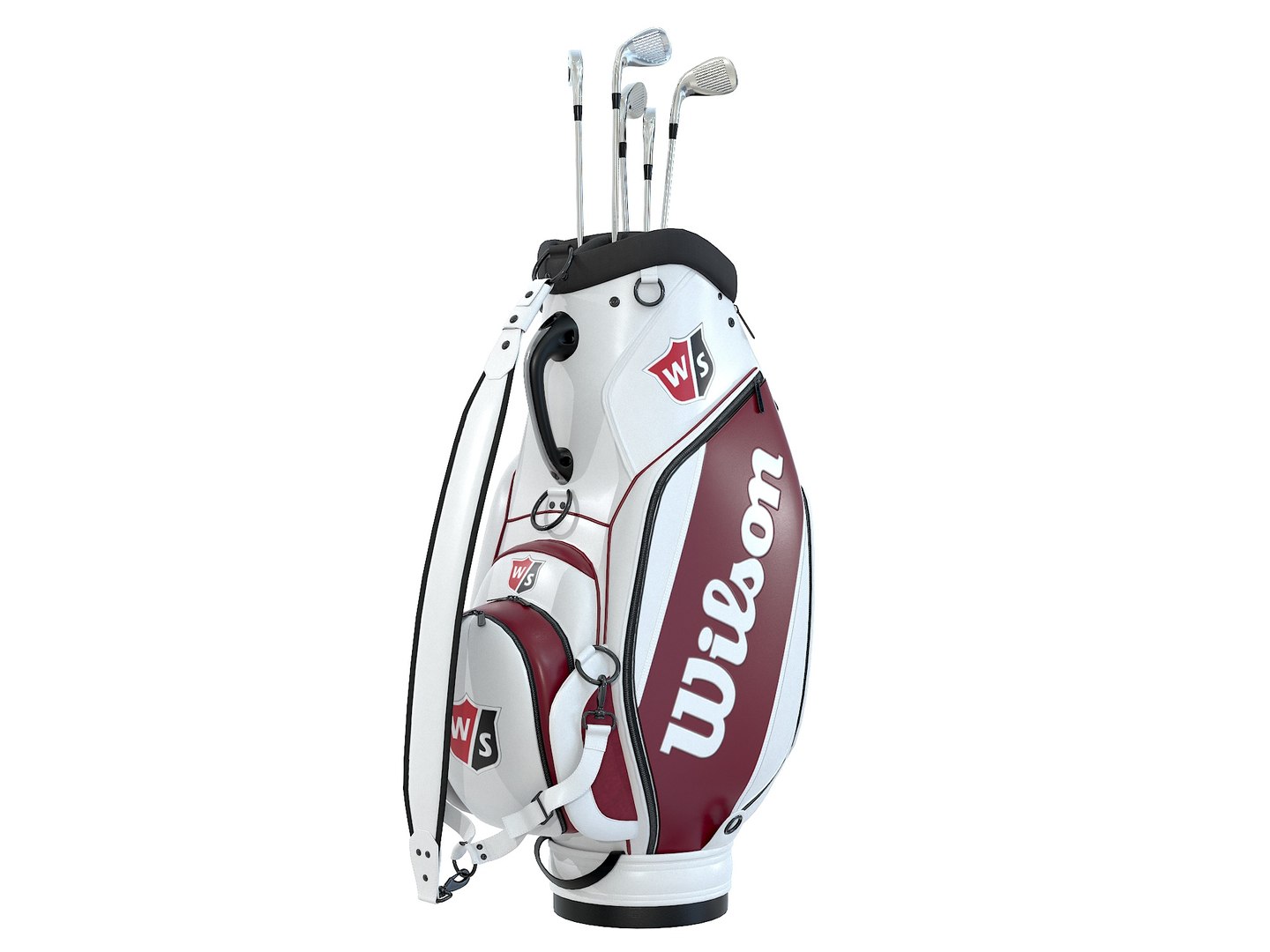 3D Wilson Golf Bag White - TurboSquid 1987440