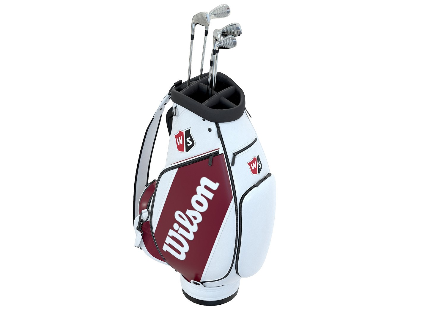 3D Wilson Golf Bag White - TurboSquid 1987440