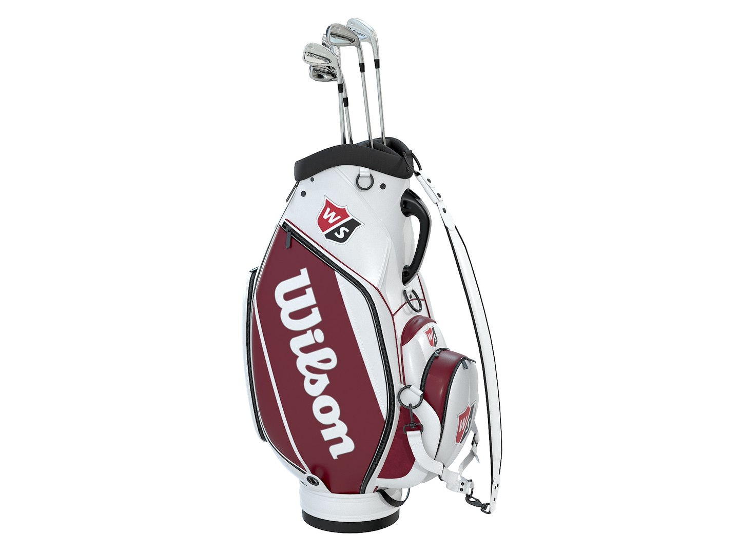 3D Wilson Golf Bag White - TurboSquid 1987440