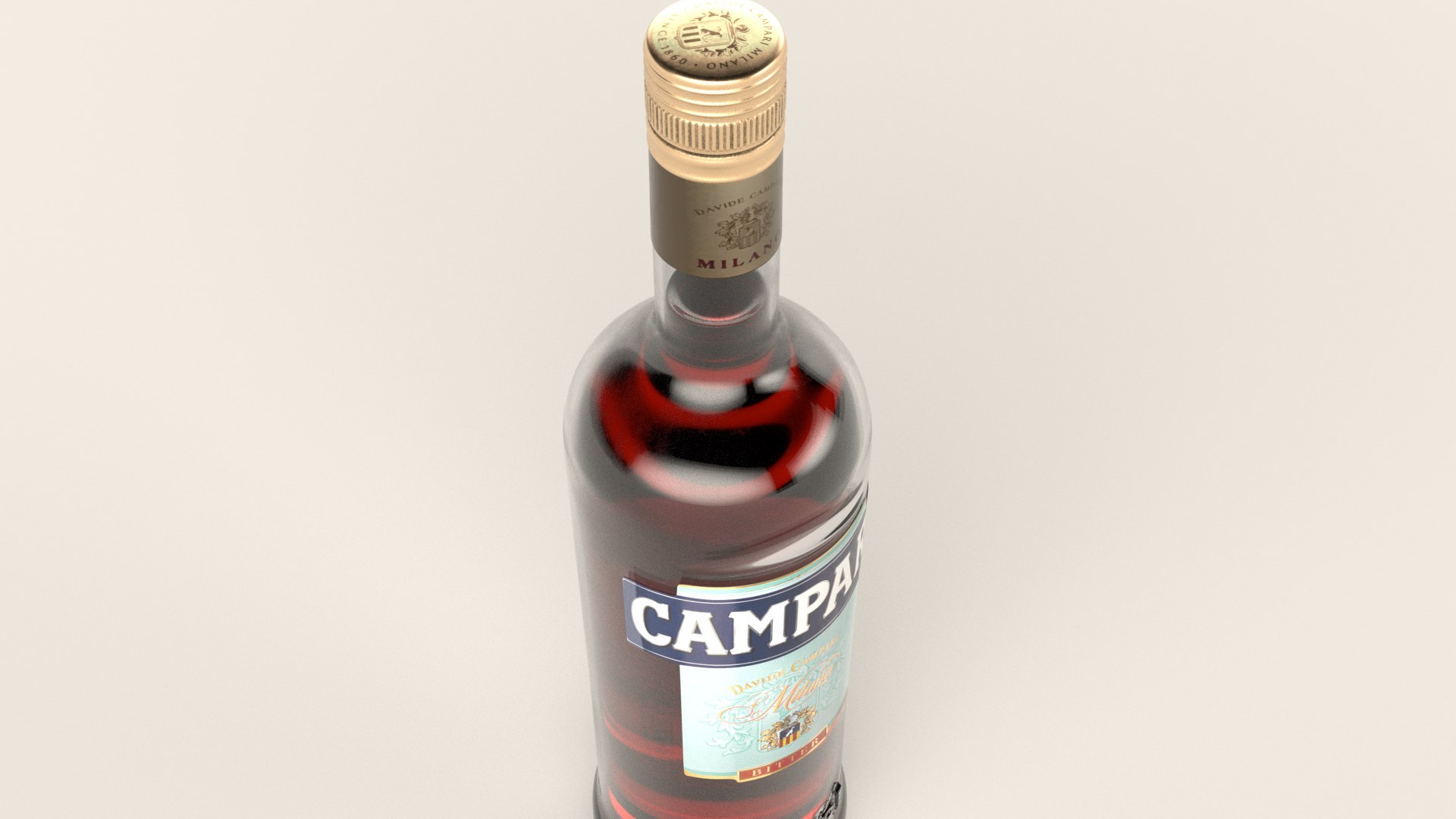 Campari Aperitifs Alcohol Bottle 3D - TurboSquid 2418121