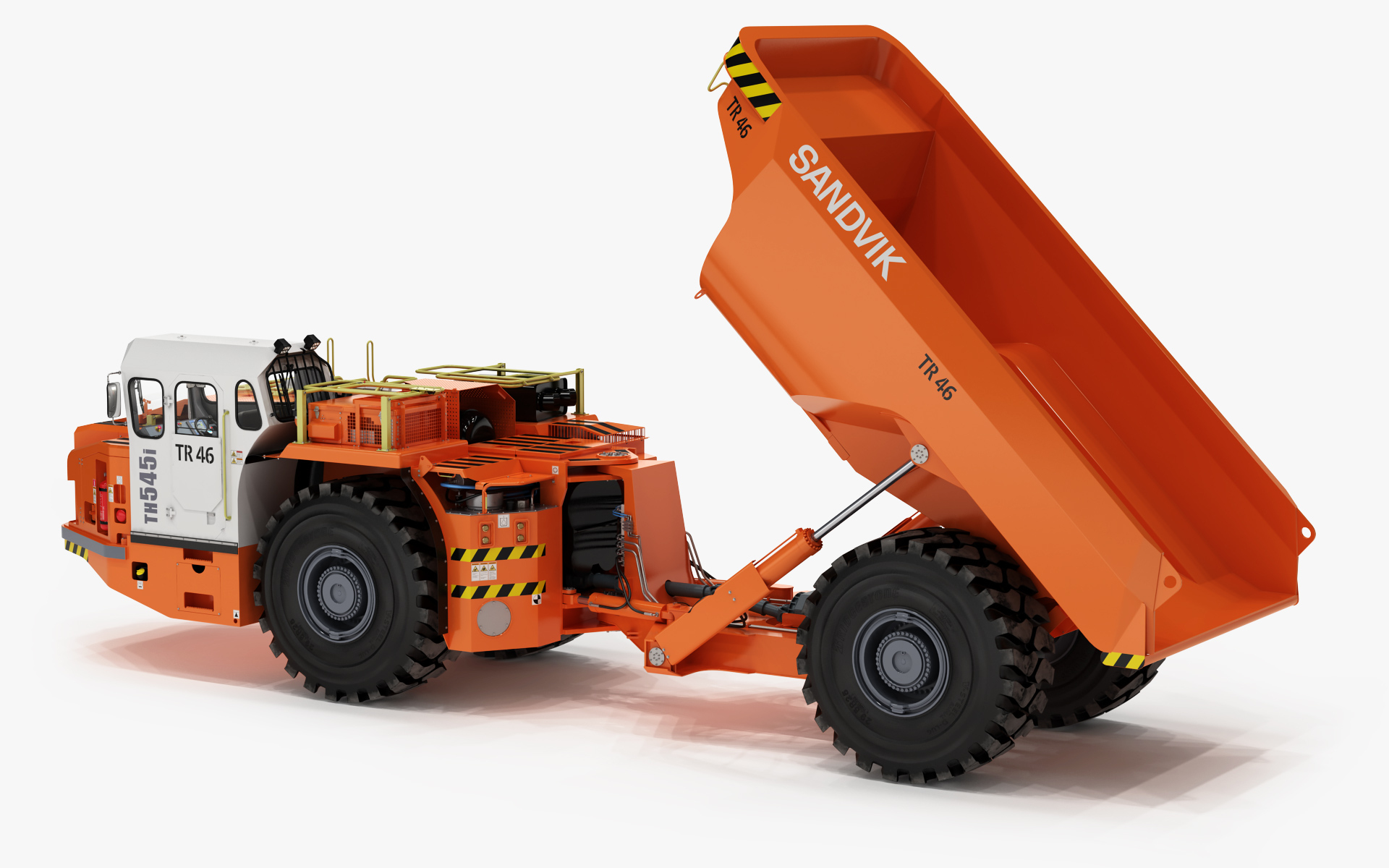 3D модель Sandvik TH545i Подземный самосвал с шарнирно-сочлененной ...