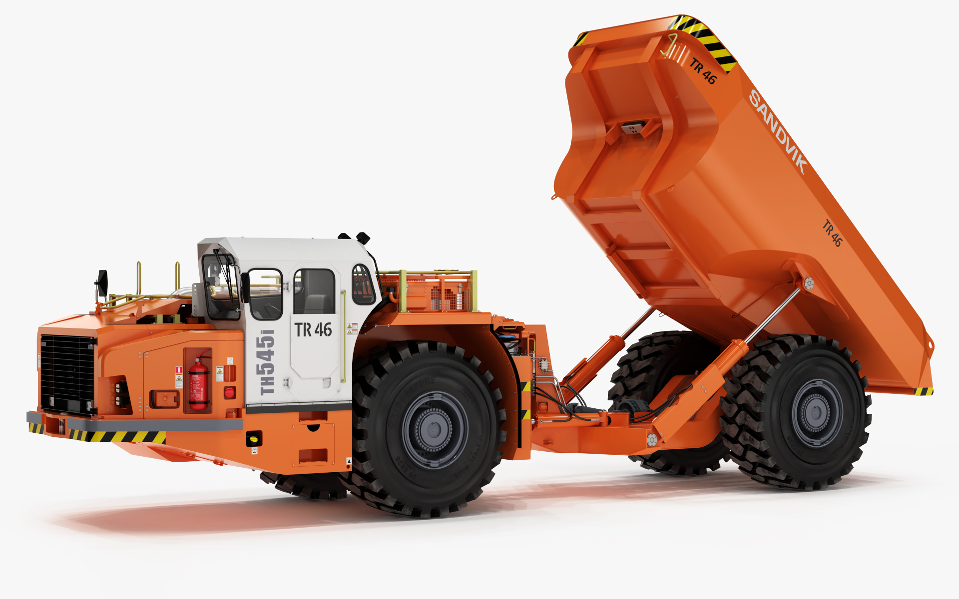 Caminhão Articulado Subterrâneo Sandvik TH545i Modelo 3D - TurboSquid 1640397