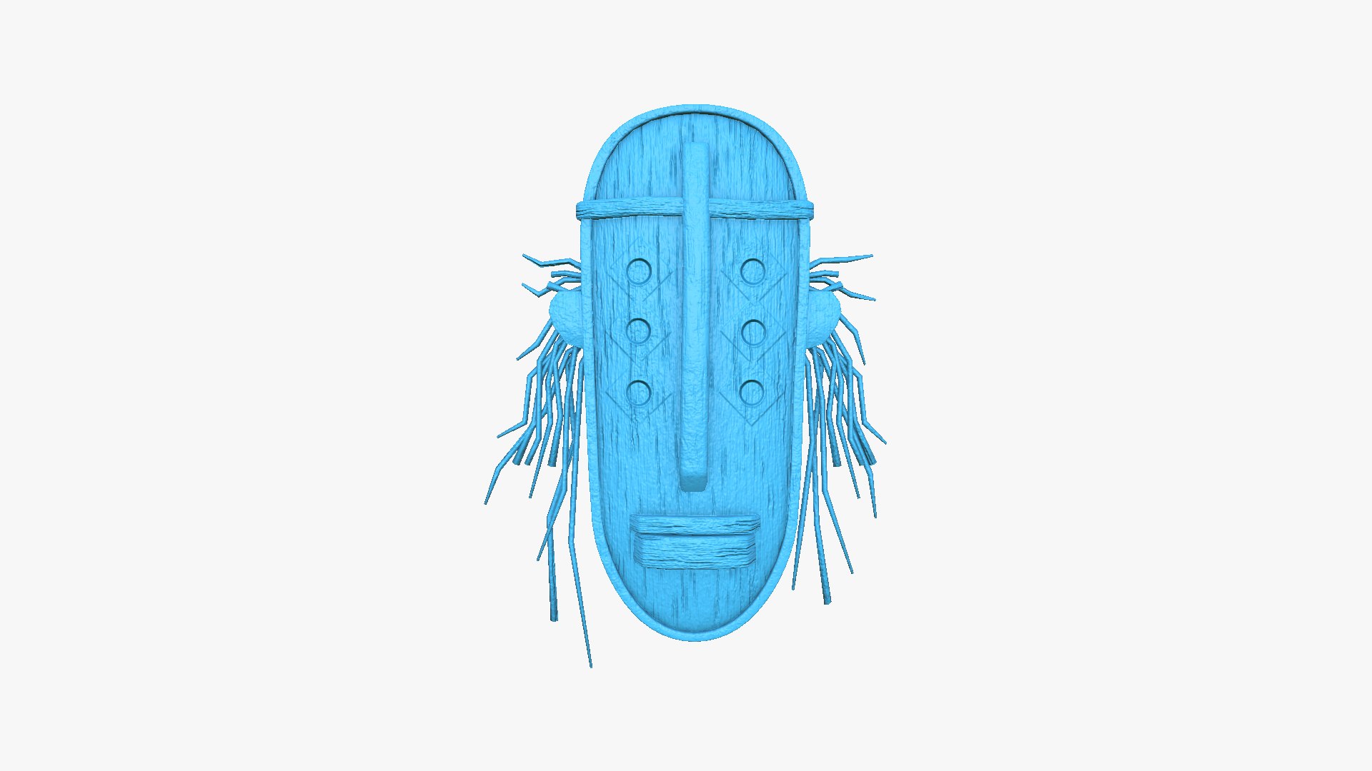 Tribal Mask F01 Colored - Costume Character Design 3D model ...