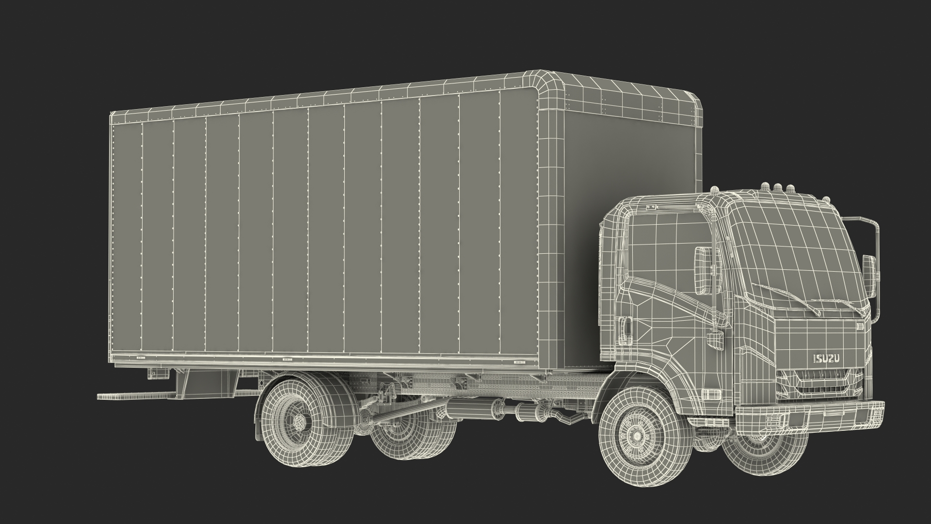 3D model Box Truck Isuzu NPR 2018 Rigged Your Brand for Maya - TurboSquid 2081182
