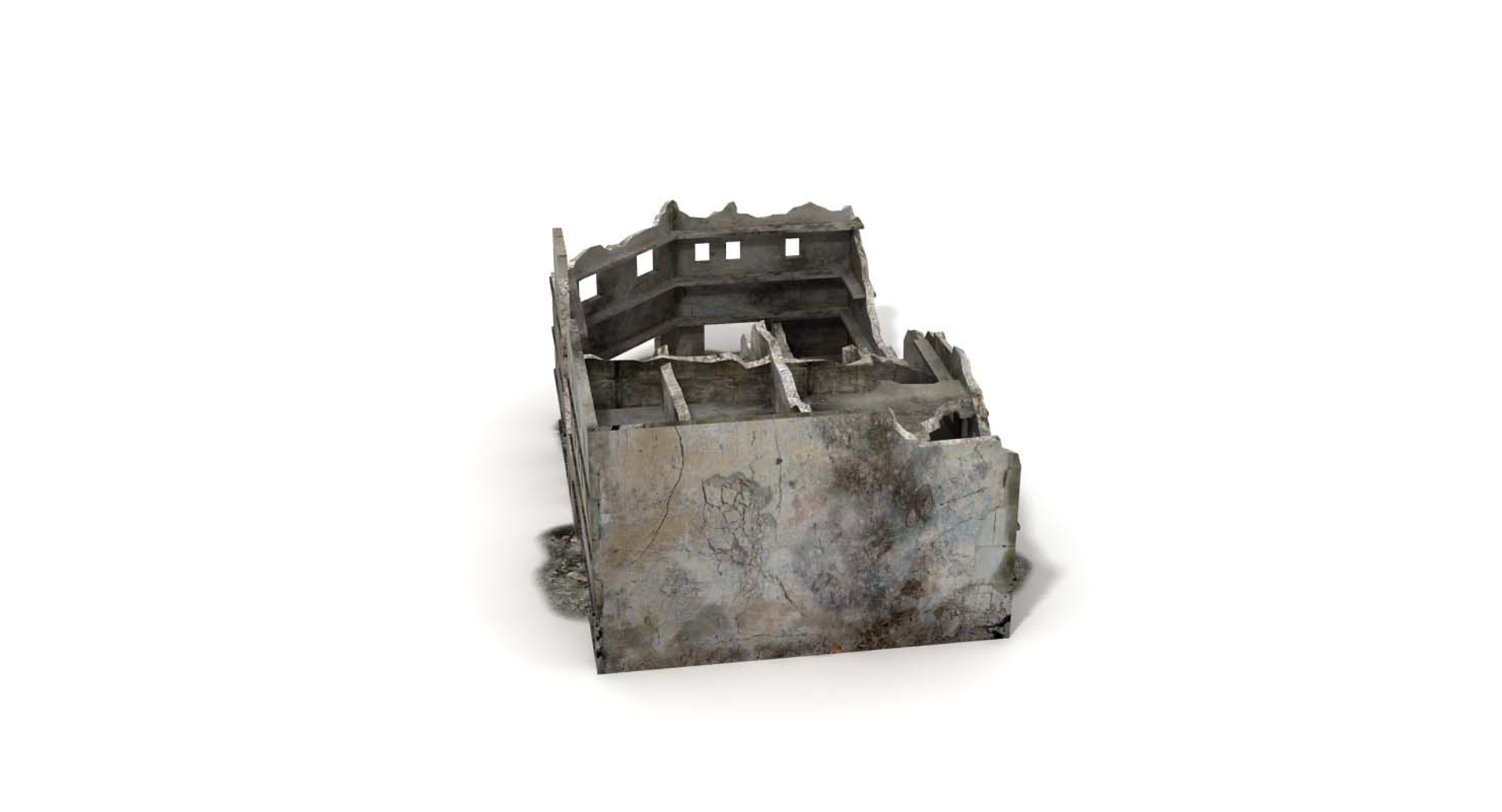 Destroyed Ruined Building World War 3d Max