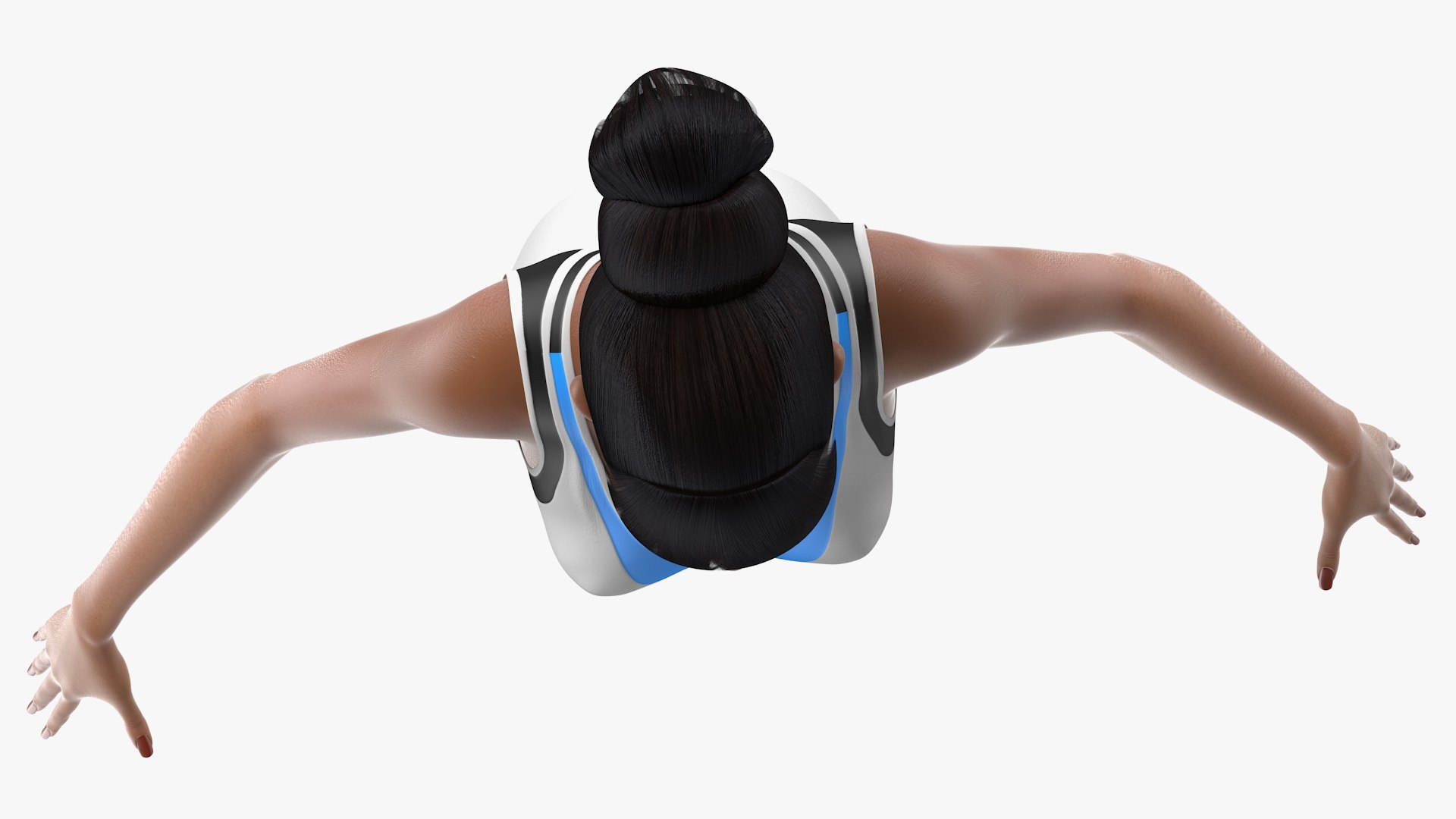 Light skin fitness woman model - TurboSquid 1657984