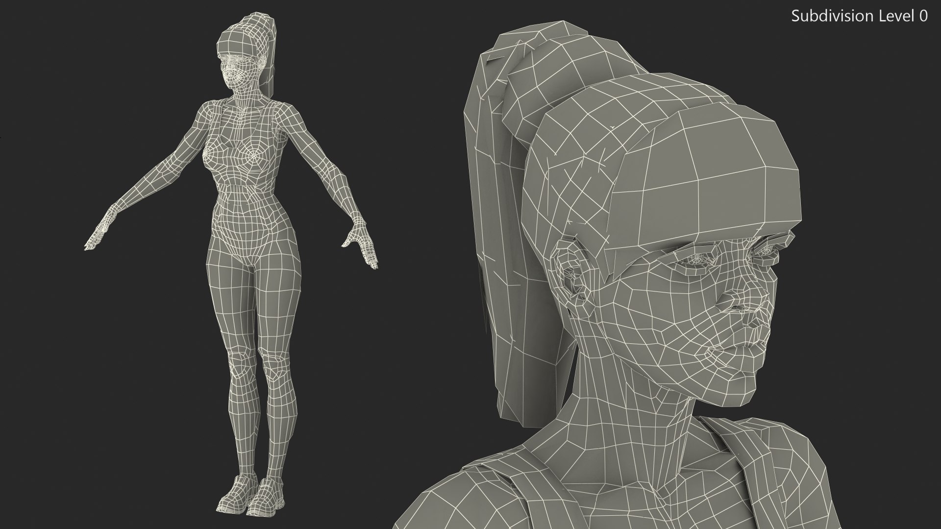 Light skin fitness woman model - TurboSquid 1657984