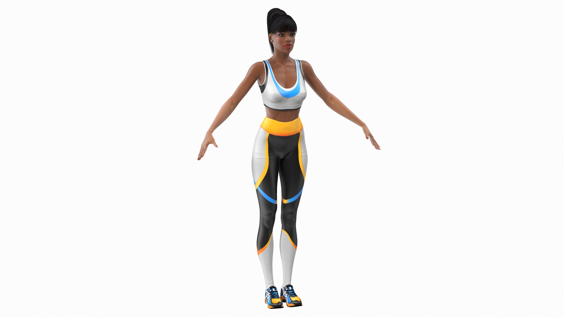 Light skin fitness woman model - TurboSquid 1657984