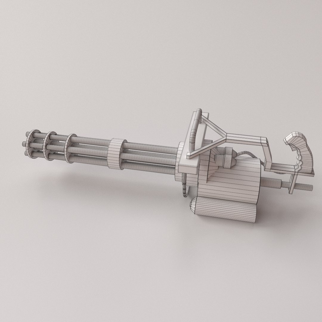 3D Minigun Gun Model - TurboSquid 1645741