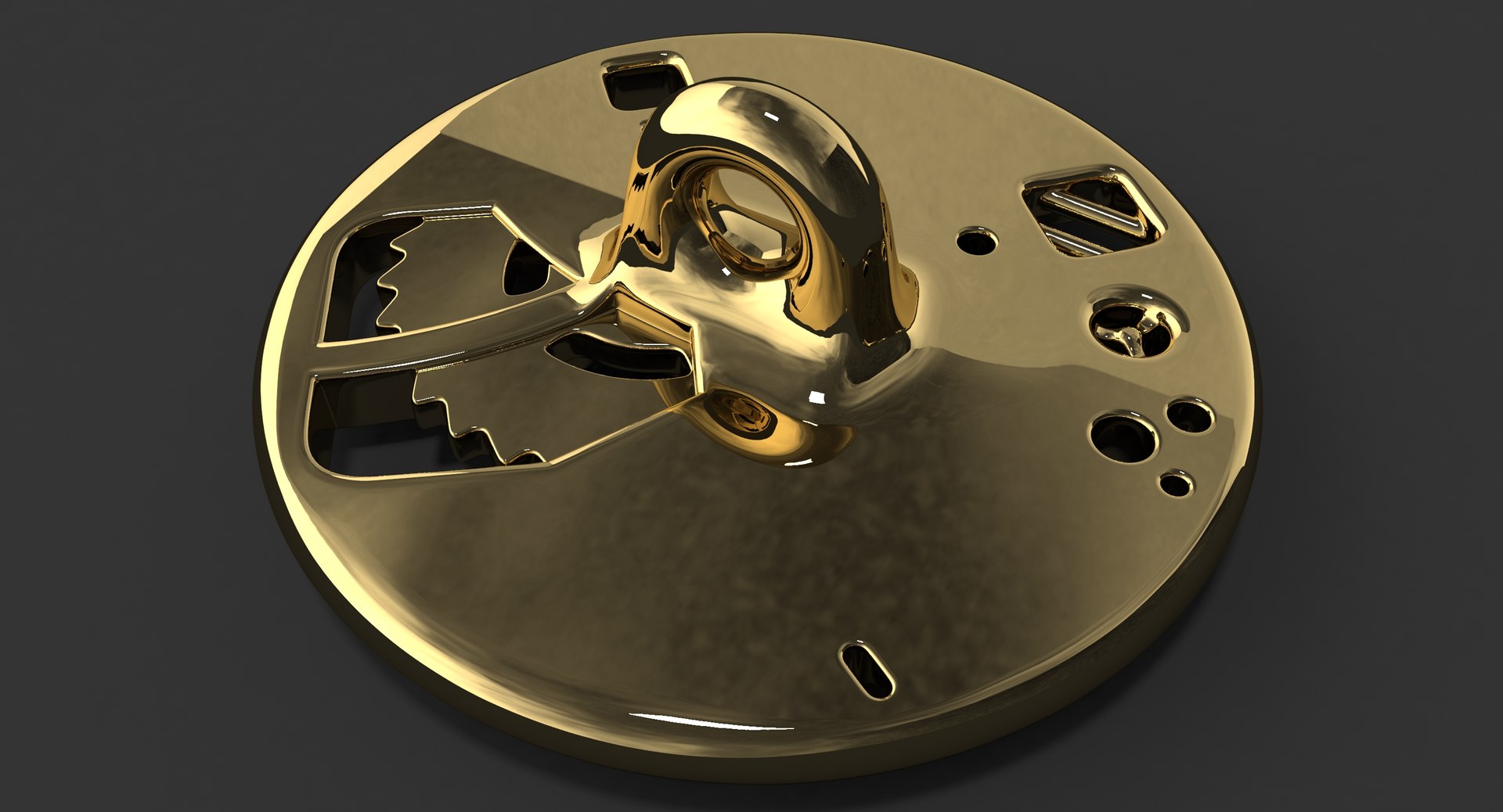 Steampunk Button 3d Model