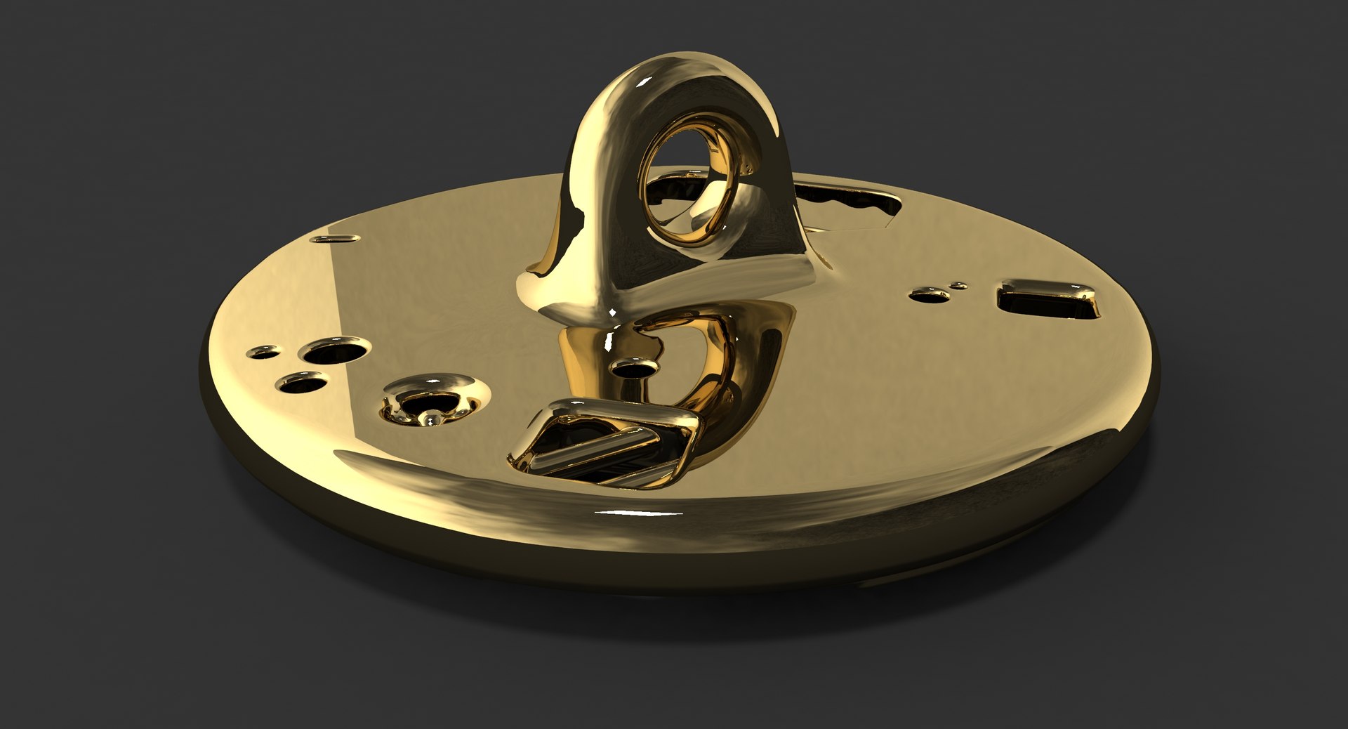 Steampunk Button 3d Model
