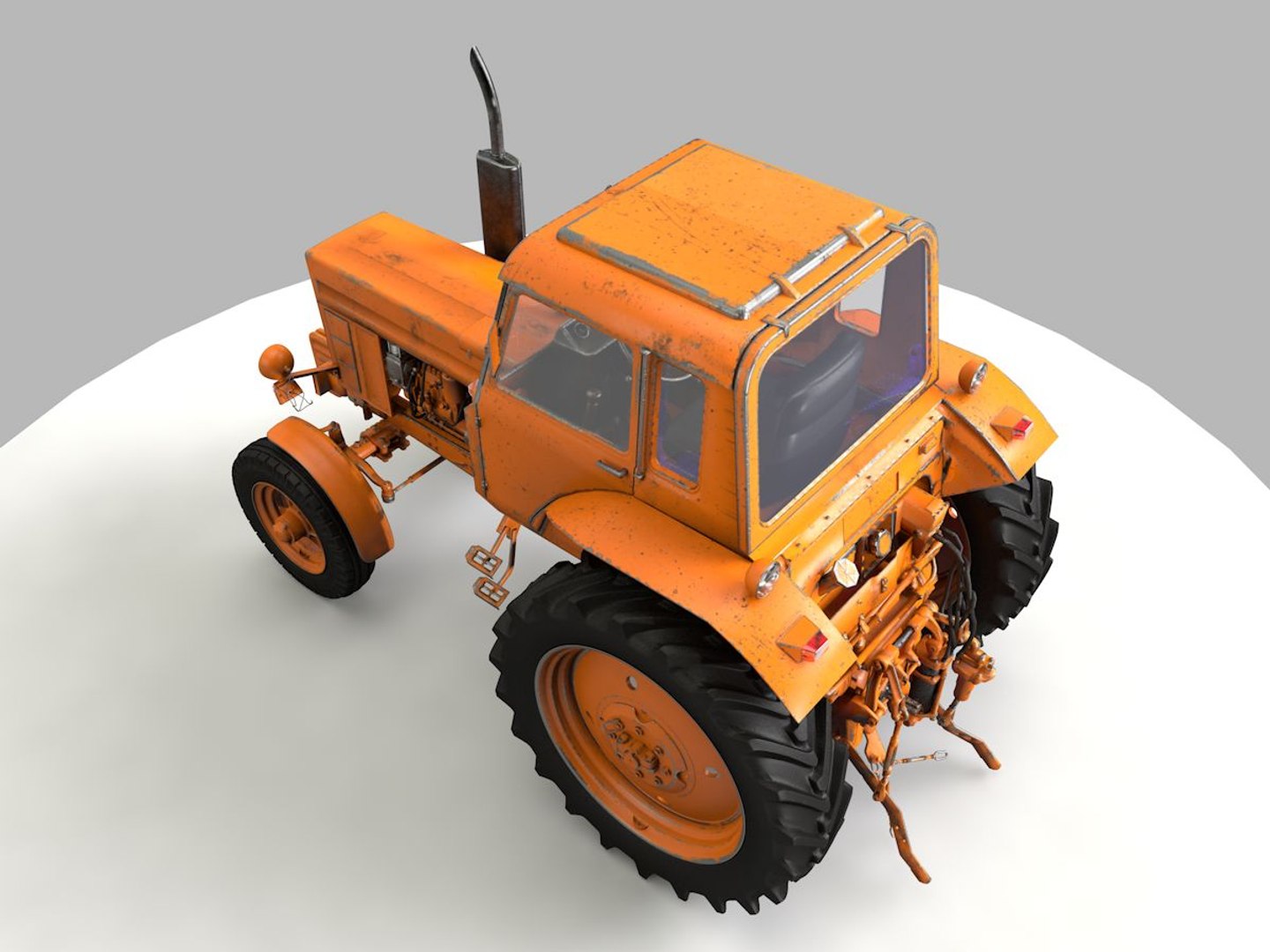 C4d Rusty Mtz-82 Tractor