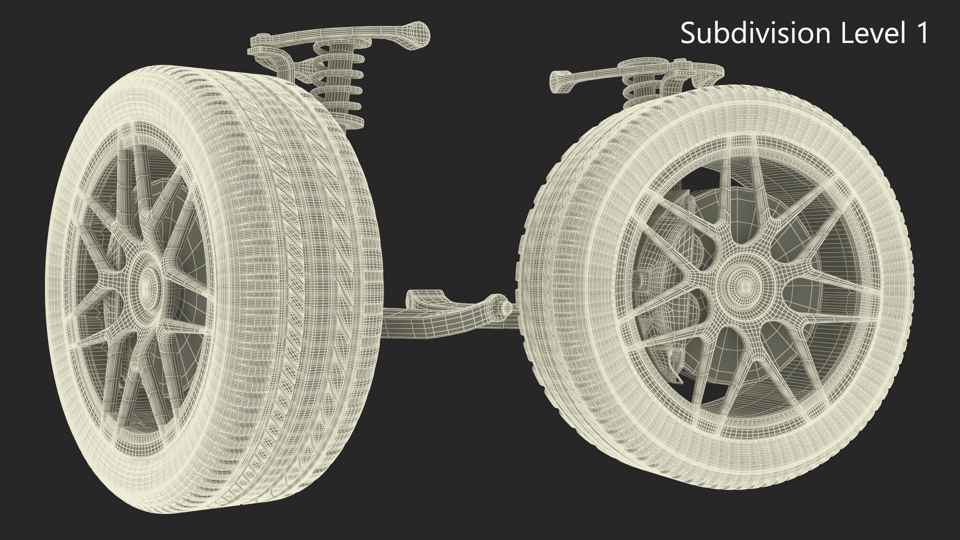 Car Wheel With Suspension And Brake System 3D Model - TurboSquid 2340199