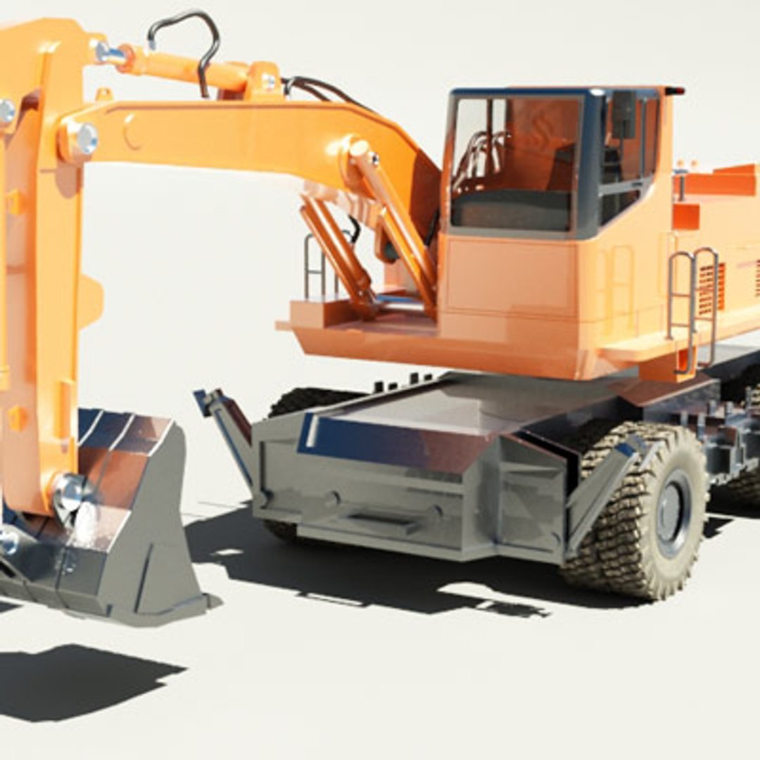Wheeled Digger 3d Max