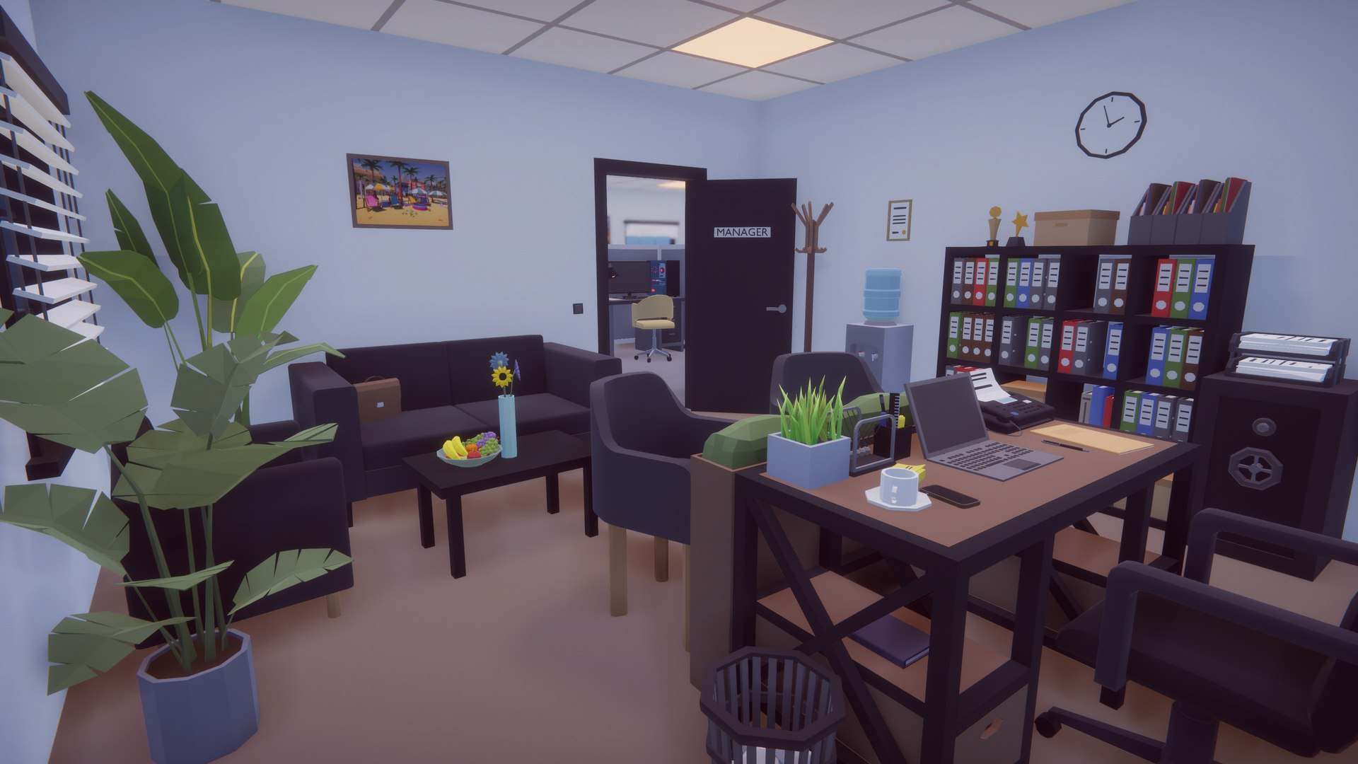 3D Low Poly Office Interiors Model - TurboSquid 1954656