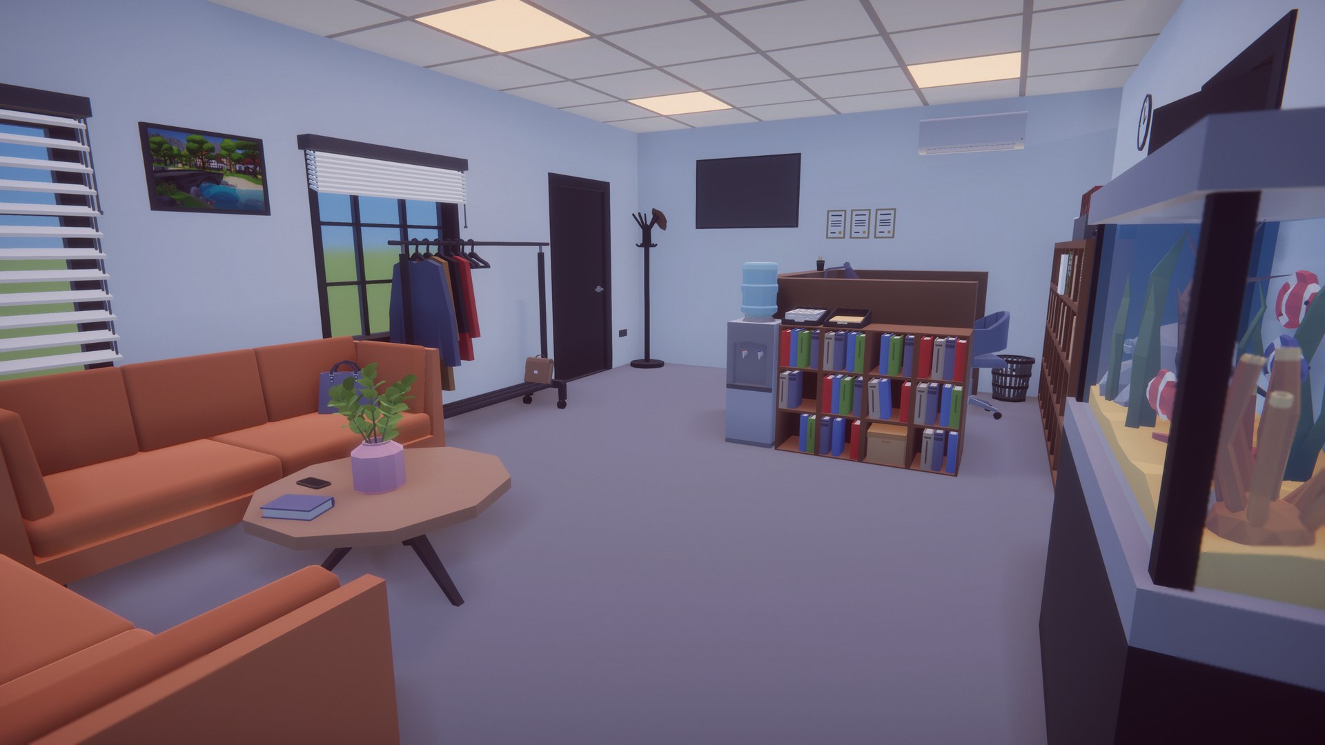 3D Low Poly Office Interiors Model - TurboSquid 1954656