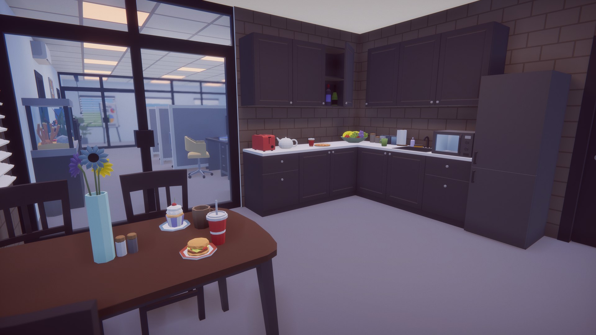 3D Low Poly Office Interiors Model - TurboSquid 1954656
