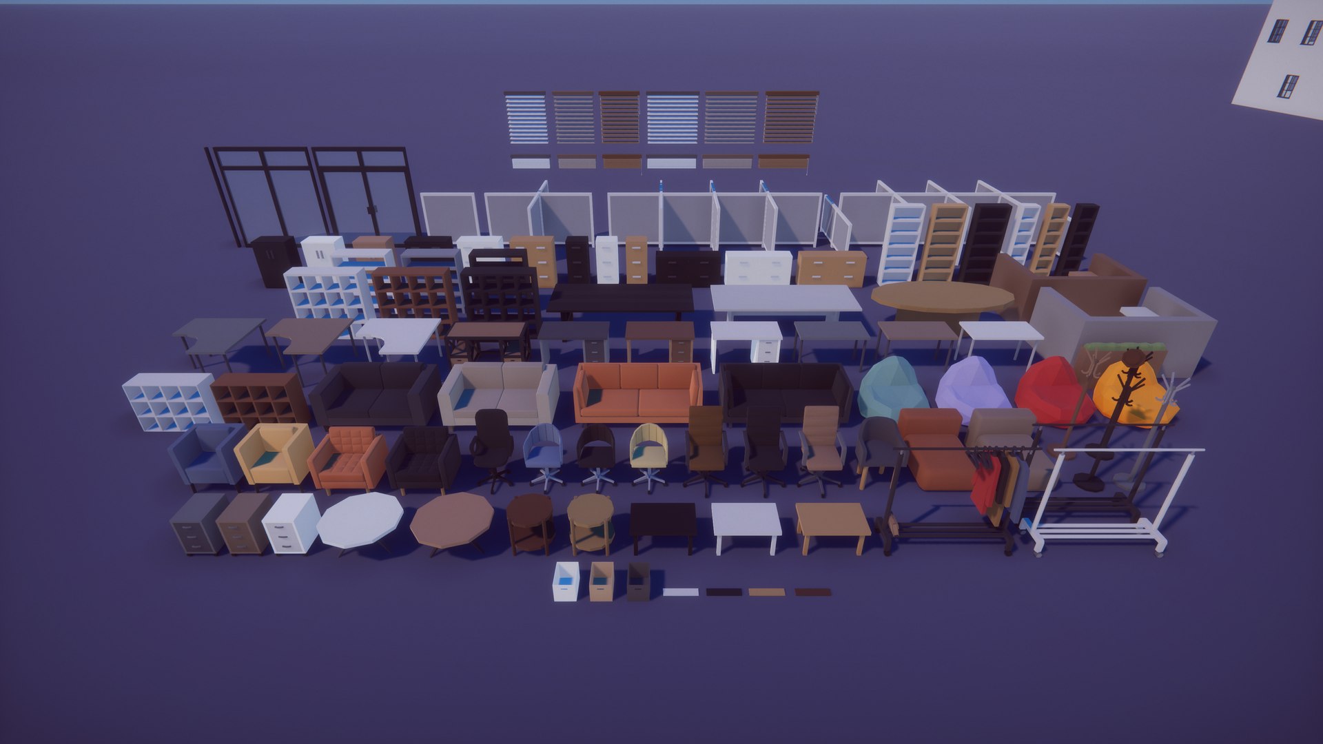 3D Low Poly Office Interiors Model - TurboSquid 1954656