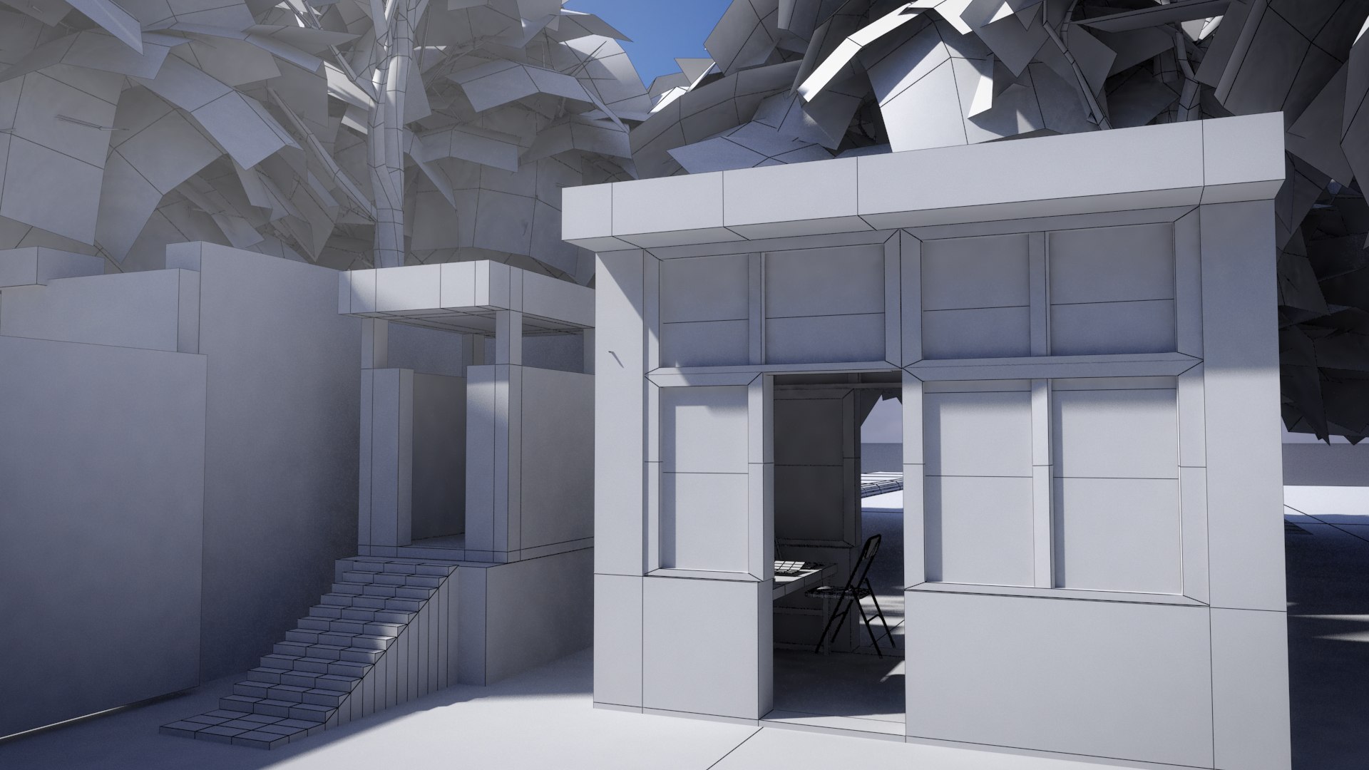 Military Camp Entrance Model - TurboSquid 2210038