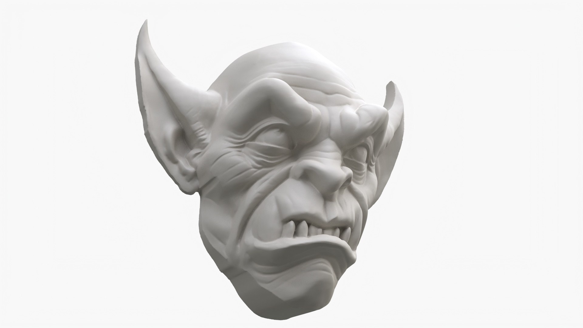 Goblin Face 2 3D Model - TurboSquid 2216610