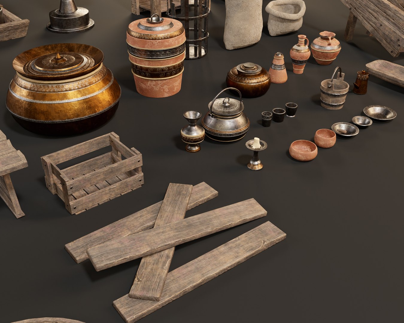 3D Medieval Props Pack 1 - TurboSquid 2403696