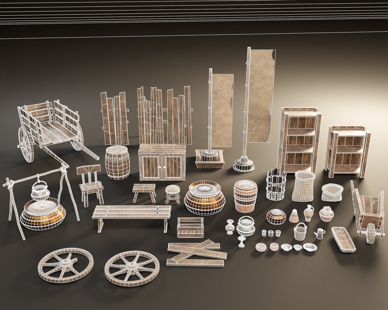 3D Medieval Props Pack 1 - TurboSquid 2403696