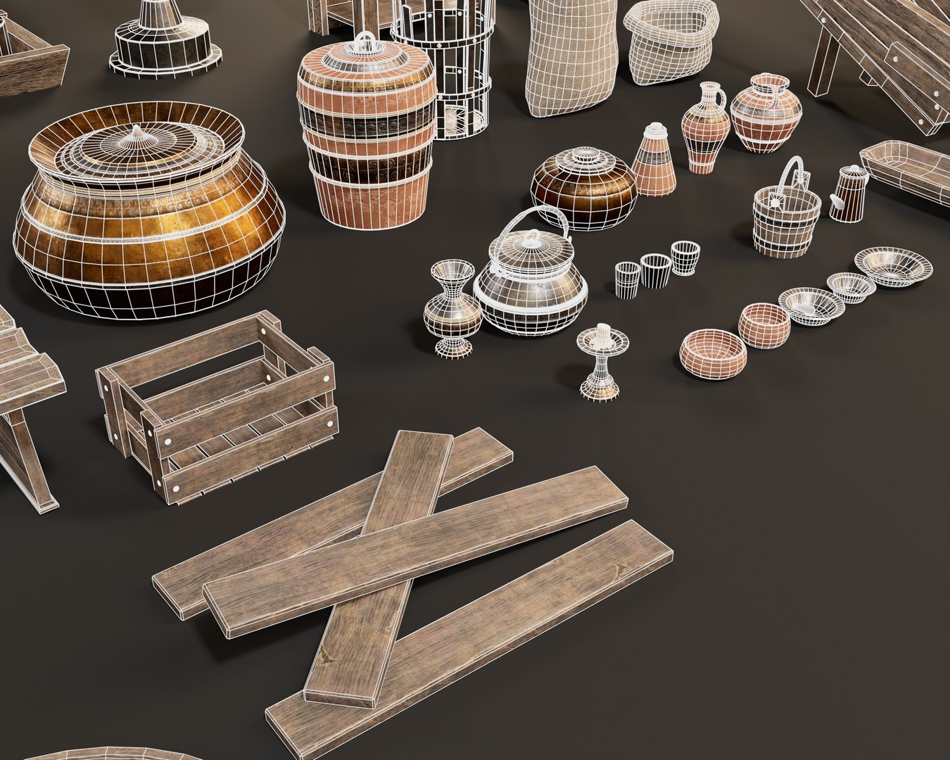 3D Medieval Props Pack 1 - TurboSquid 2403696