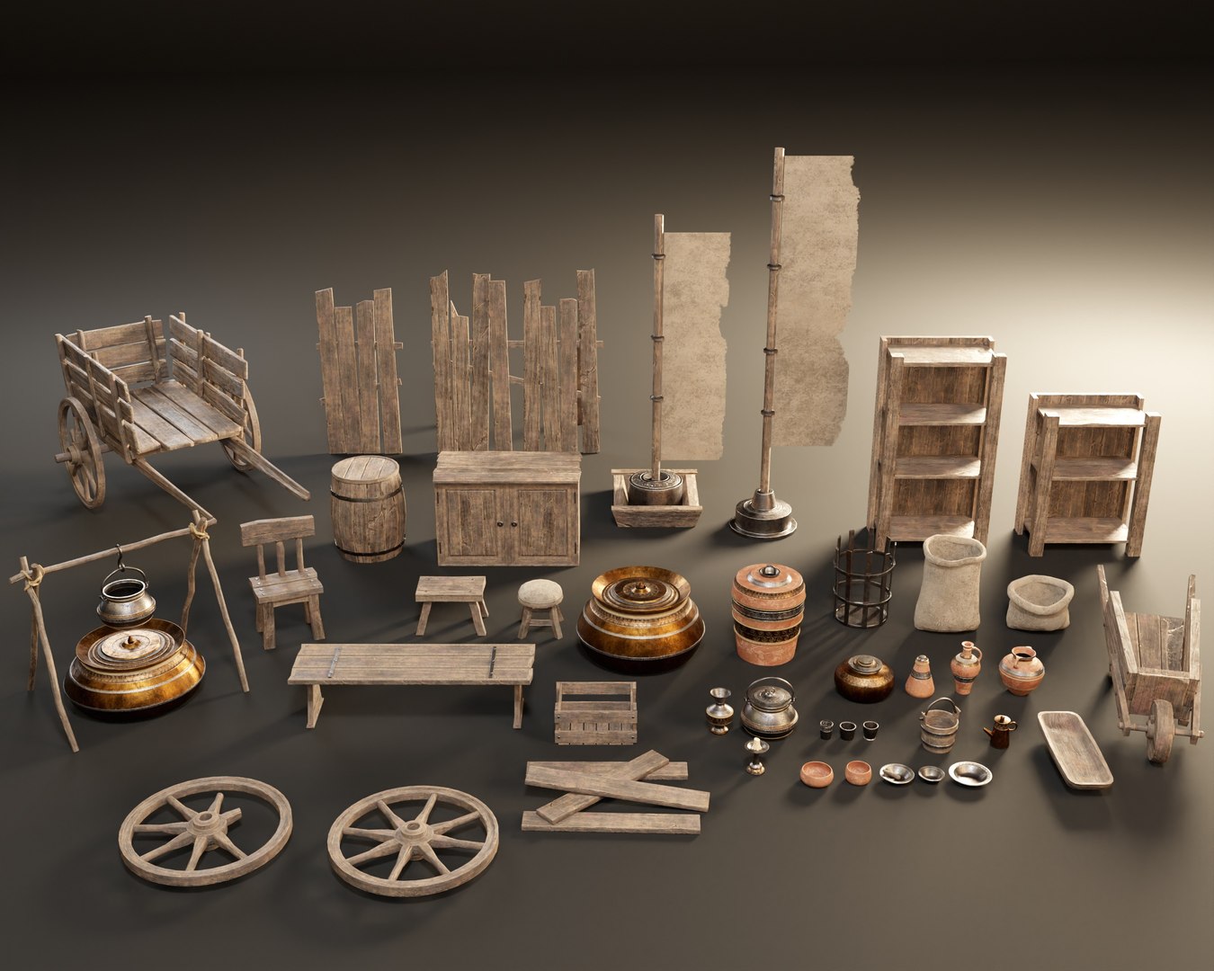 3D Medieval Props Pack 1 - TurboSquid 2403696