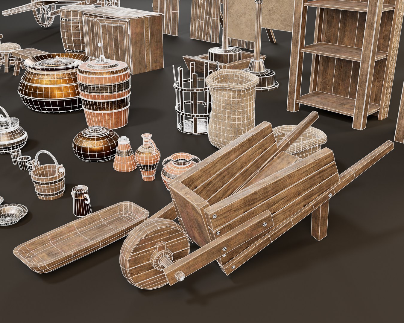 3D Medieval Props Pack 1 - TurboSquid 2403696