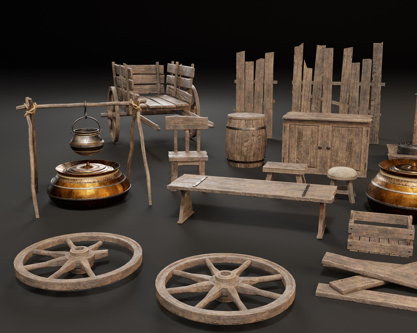3D Medieval Props Pack 1 - TurboSquid 2403696