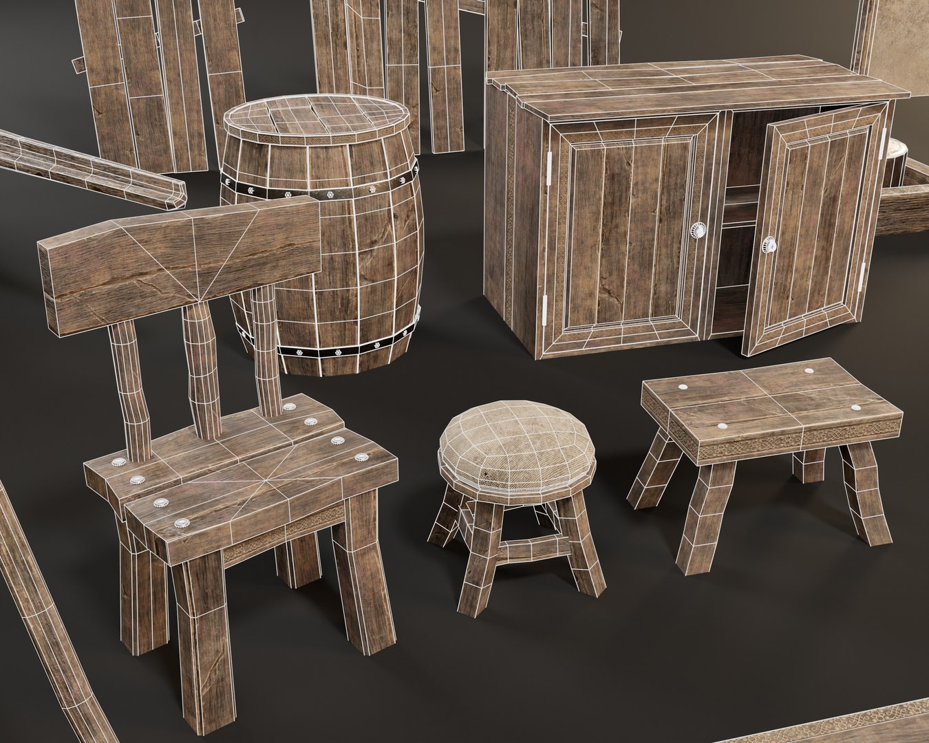 3D Medieval Props Pack 1 - TurboSquid 2403696