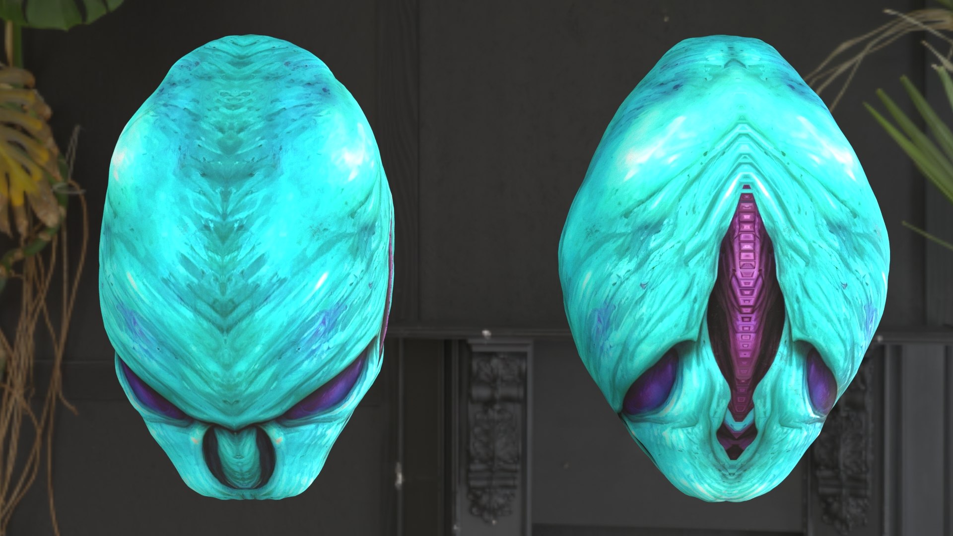 3D Blue Alien Egg 5 - TurboSquid 1987703