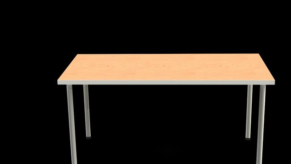 Ikea-like table wooden white 3D model - TurboSquid 1402974