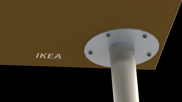Ikea-like table wooden white 3D model - TurboSquid 1402974