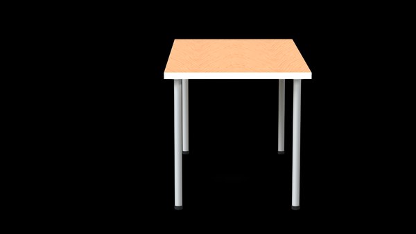 Ikea-like table wooden white 3D model - TurboSquid 1402974