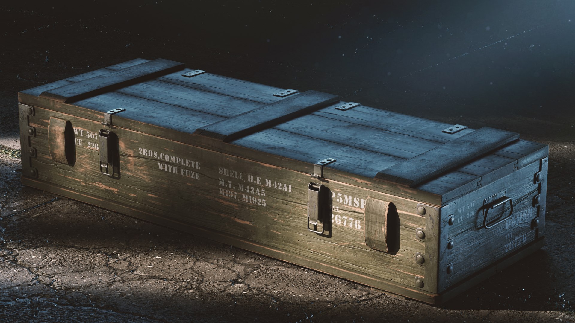 Ammo Crate with shell 3D model - TurboSquid 1949030