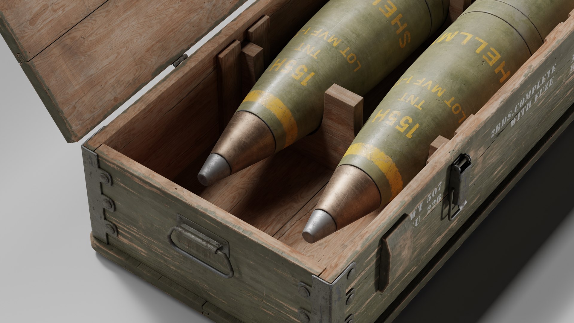 Ammo Crate with shell 3D model - TurboSquid 1949030