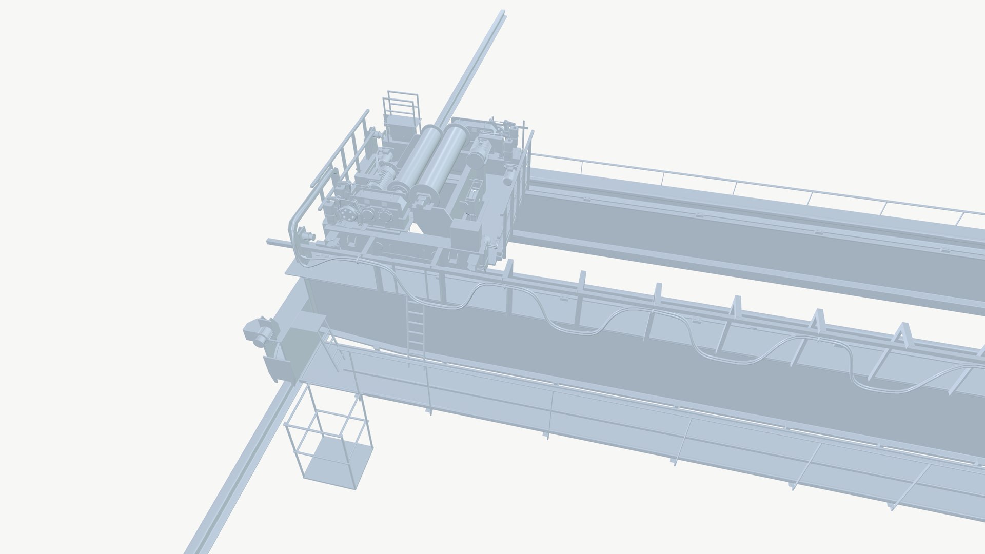 Over Head Crane 3D Model - TurboSquid 2271291