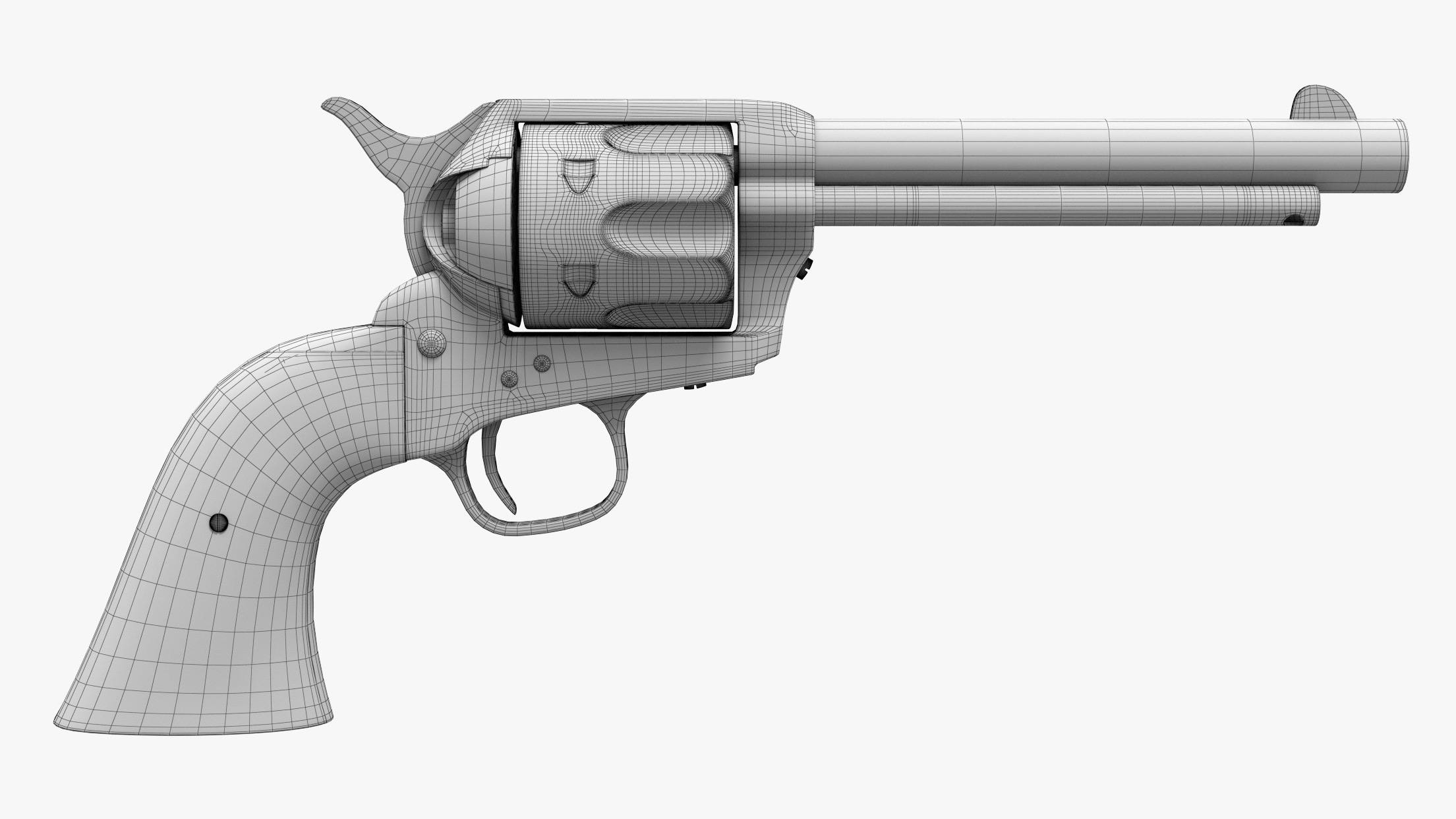 modelo 3d Texturas PBR 8K de revólver tallado - TurboSquid 2058569