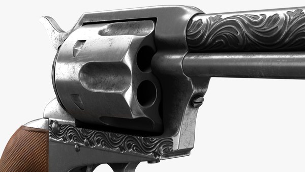 modelo 3d Texturas PBR 8K de revólver tallado - TurboSquid 2058569