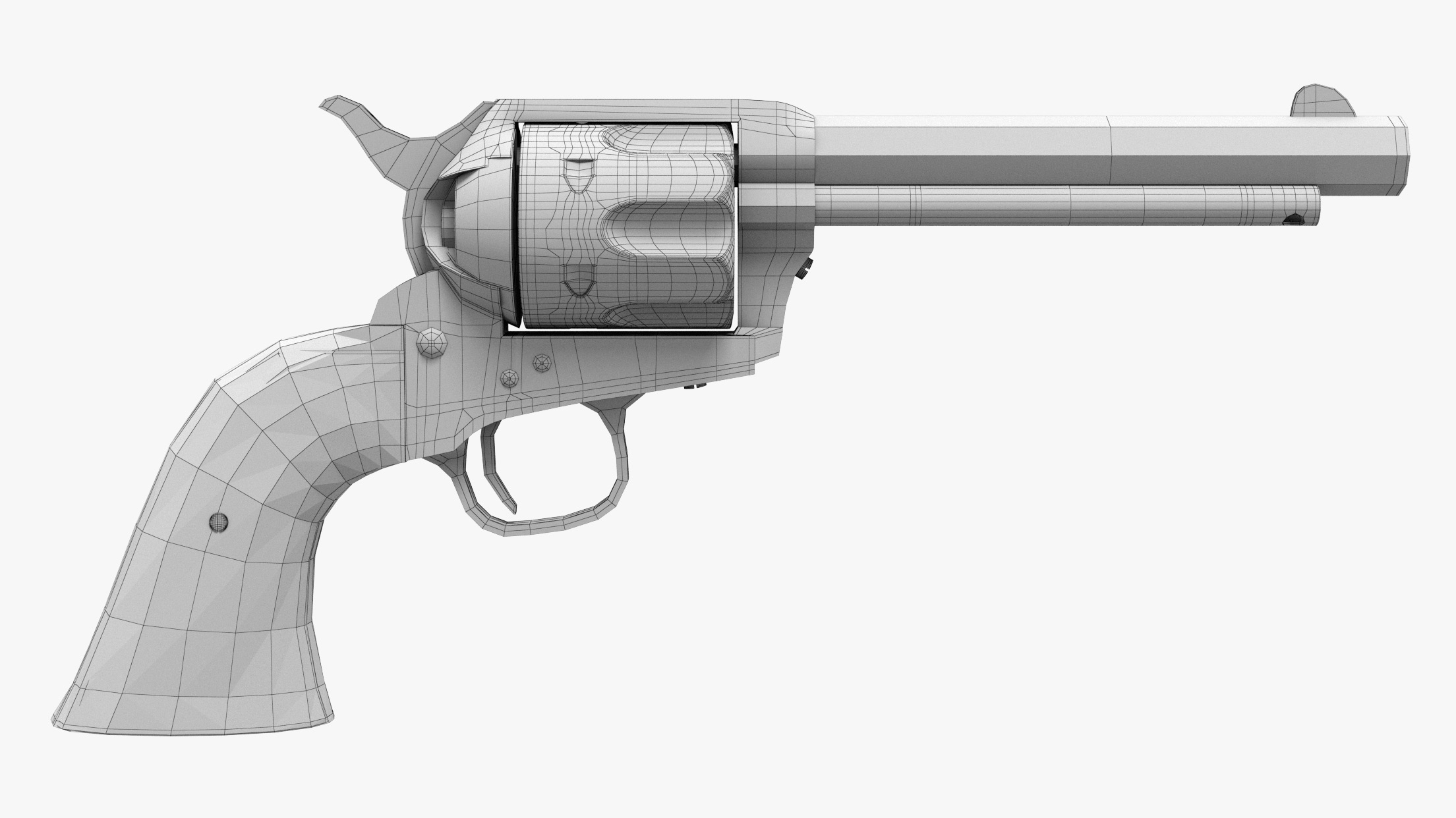 modelo 3d Texturas PBR 8K de revólver tallado - TurboSquid 2058569