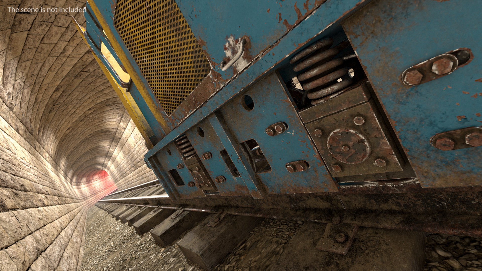 3D mining locomotive railway section model - TurboSquid 1511202