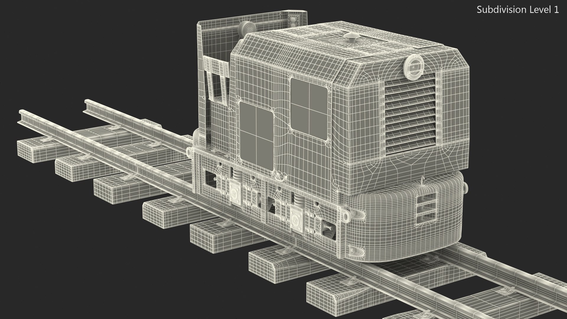 3D mining locomotive railway section model - TurboSquid 1511202