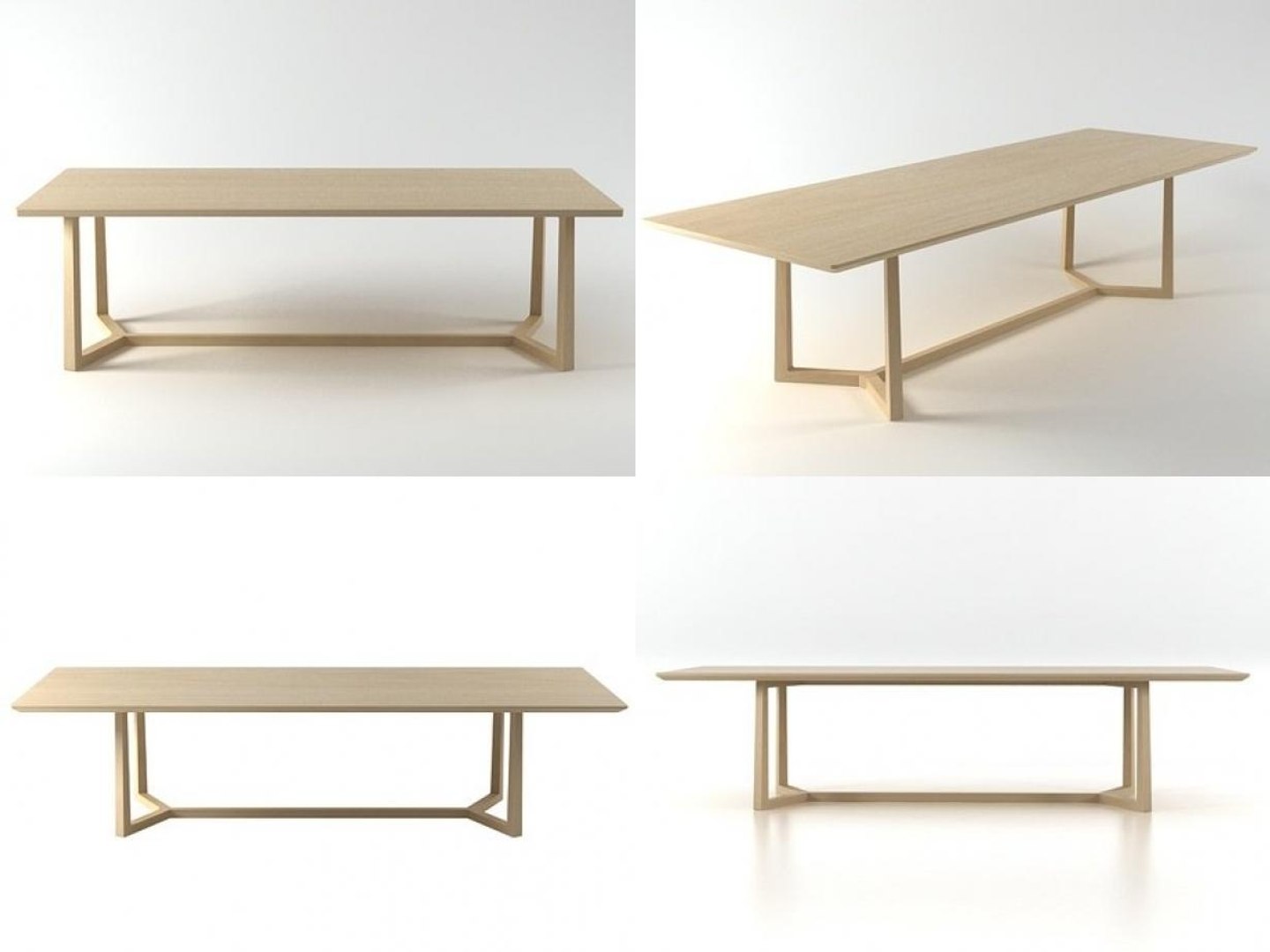 Jiff Dining Tables 3D Model - TurboSquid 1180944