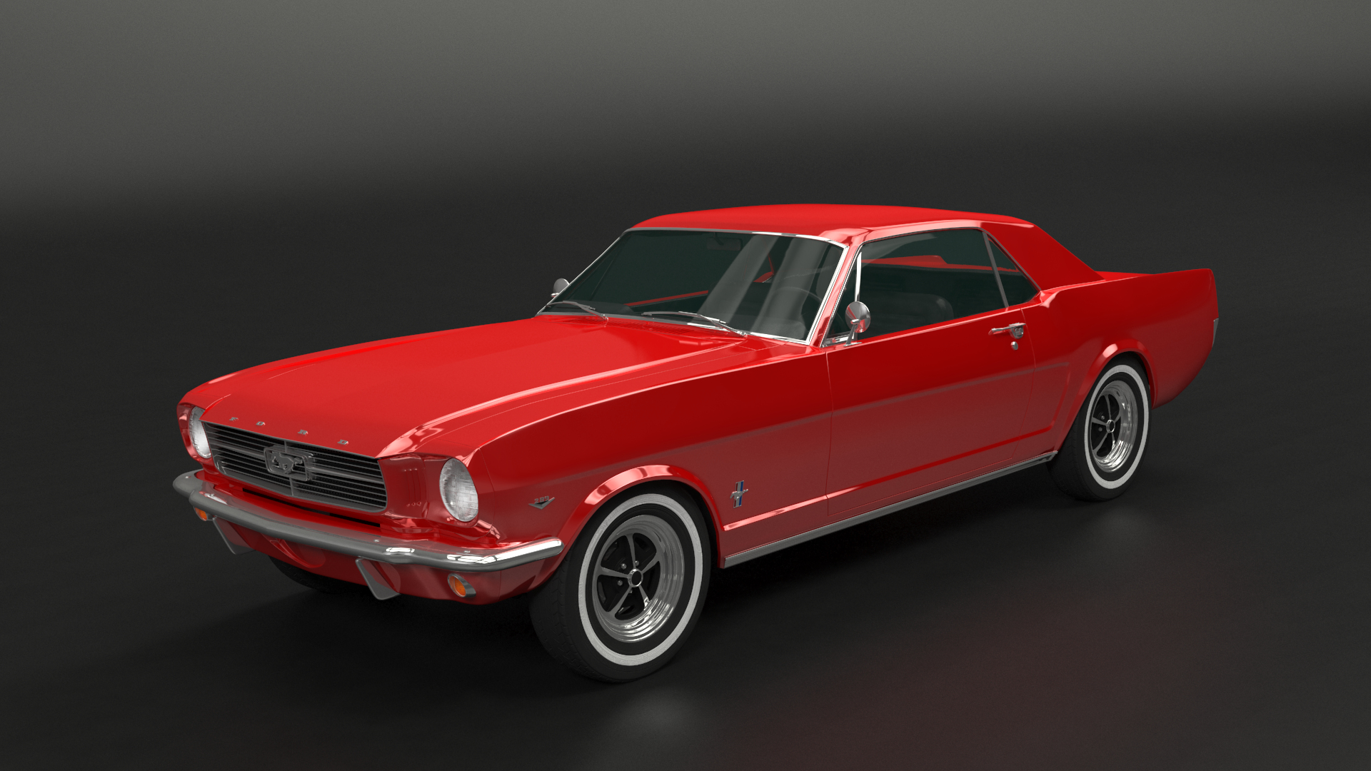 3D Ford Mustang Coupe 1964-66 model - TurboSquid 1762016