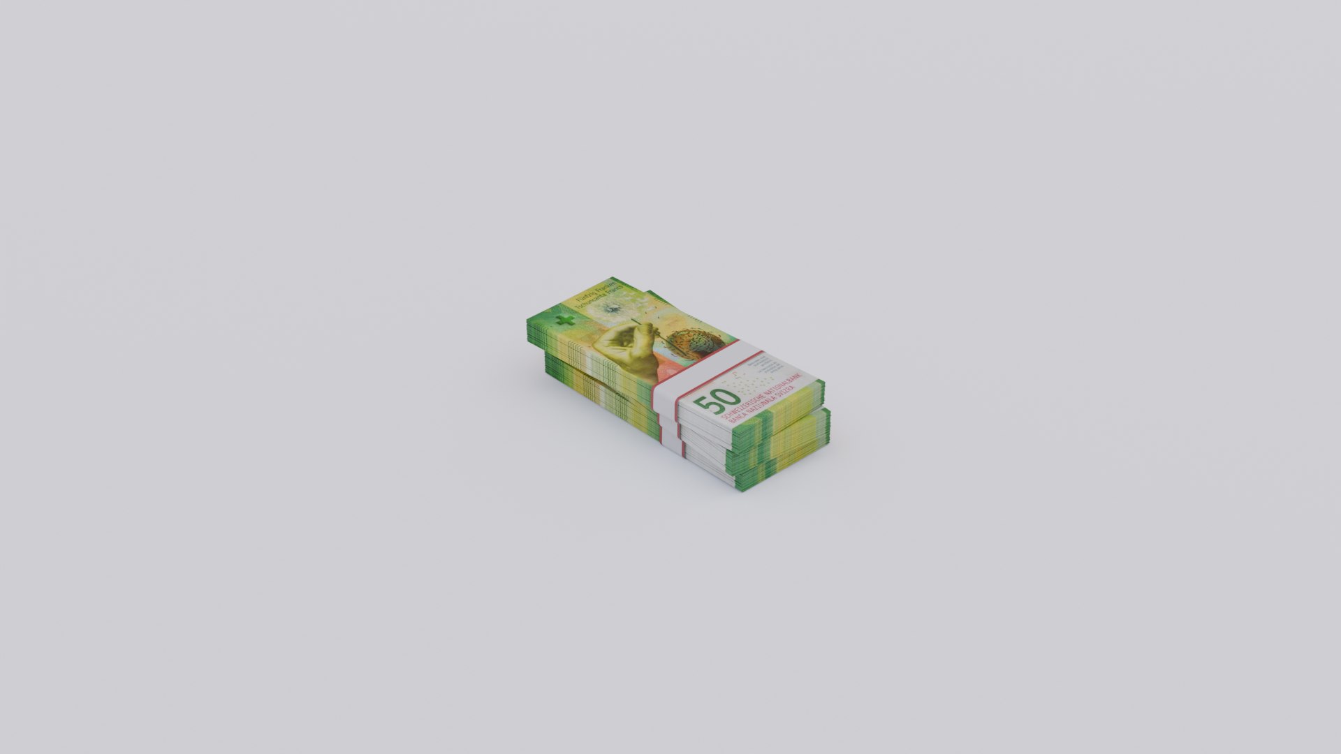 50 Swiss Franc CHF Currency 3D - TurboSquid 2374389
