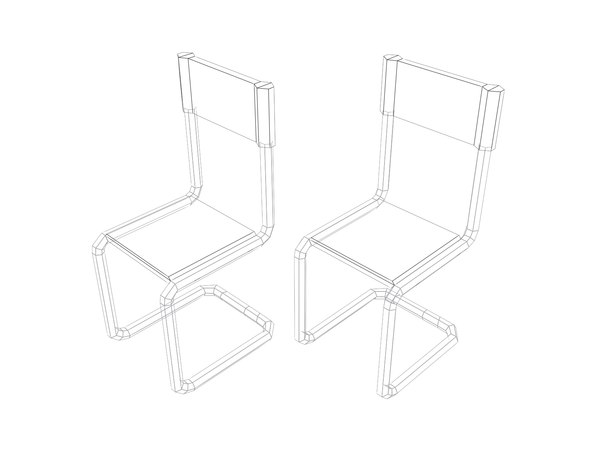 free office chairs 3d model