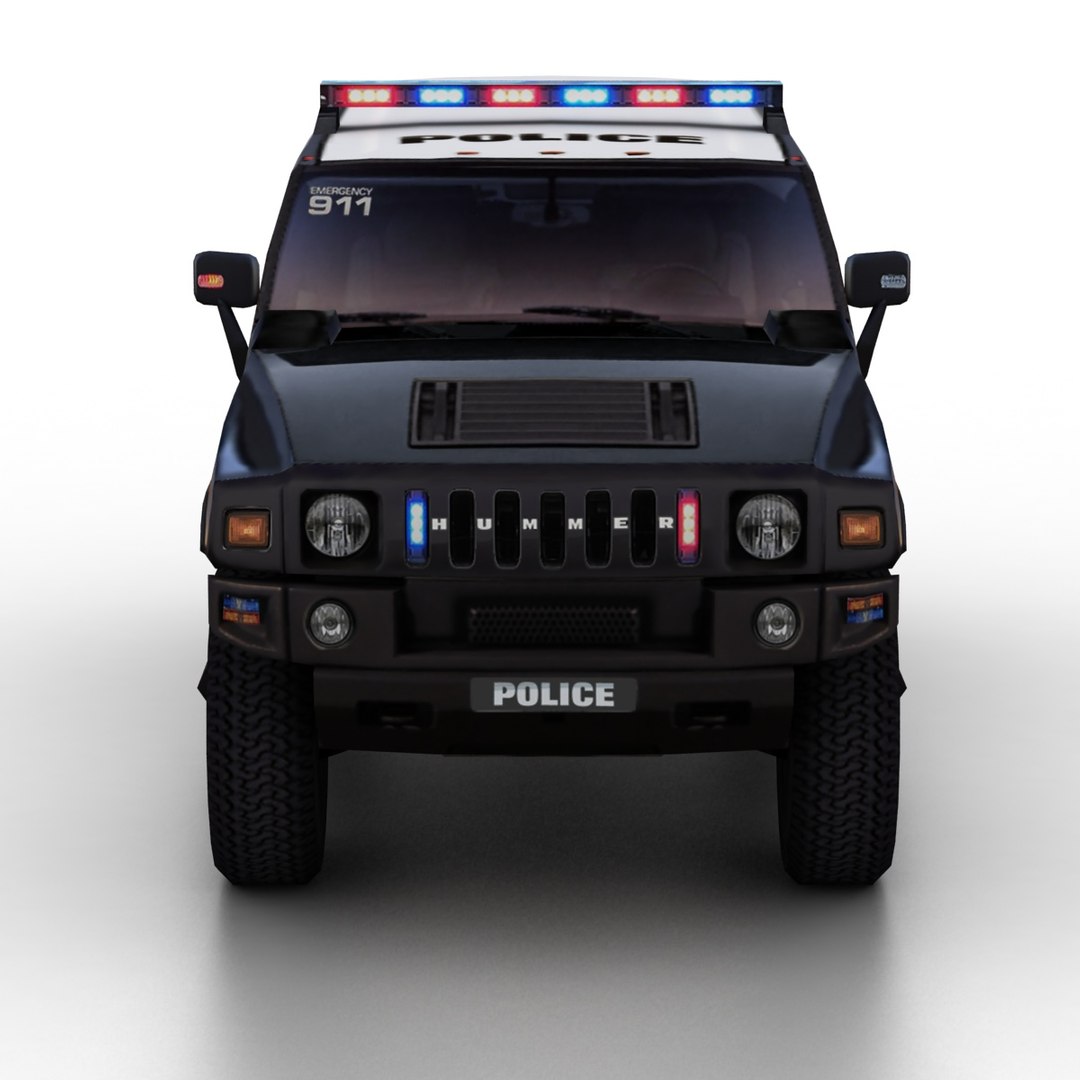 3d H2 Police Suv Model